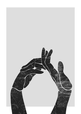 Köp Hands Stencil Poster Online | DearSam.se