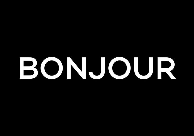 Köp Bonjour Black Poster Online | DearSam.se