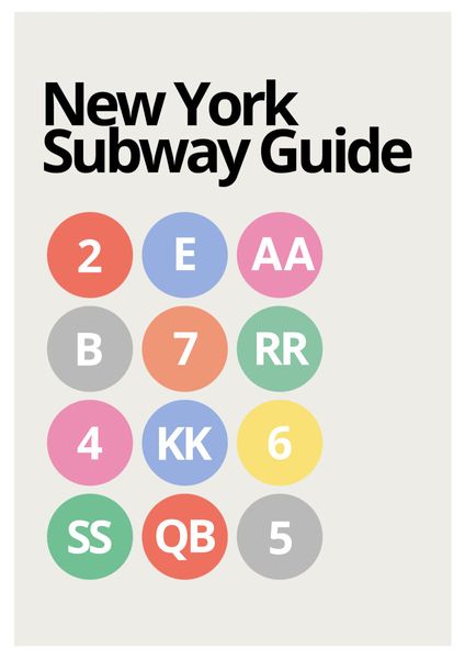 Purchase NY Subway Guide Poster Online | DearSam.com